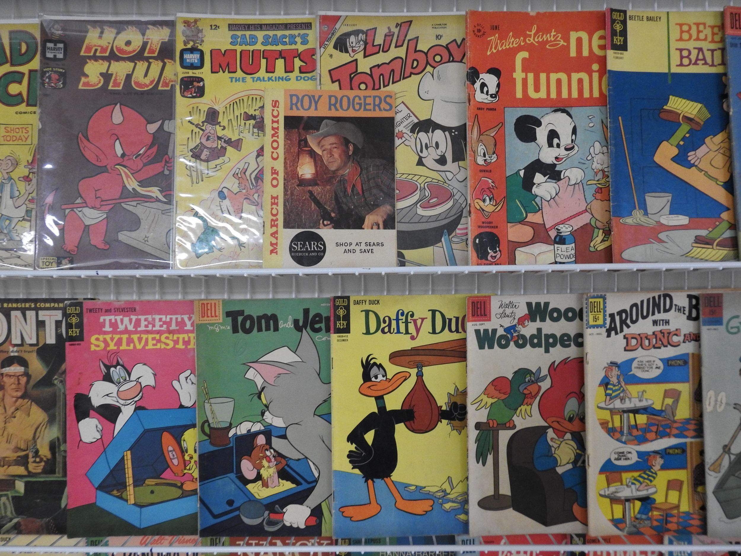 Lot of 28 Silver/Bronze Comics W/ New Funnies, Hot Stuff, Mickey Mouse ...