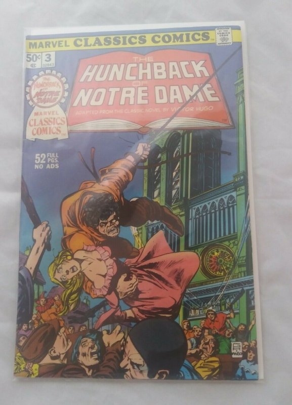 Marvel Classics Comics 3 the Hunchback of Notre Dame 1976 Victor Hugo ...