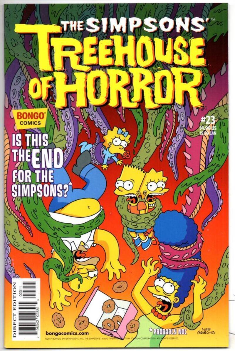 SIMPSONS TREEHOUSE OF HORROR #23, NM, Evil Dead, 2017, Homer, Bart ...