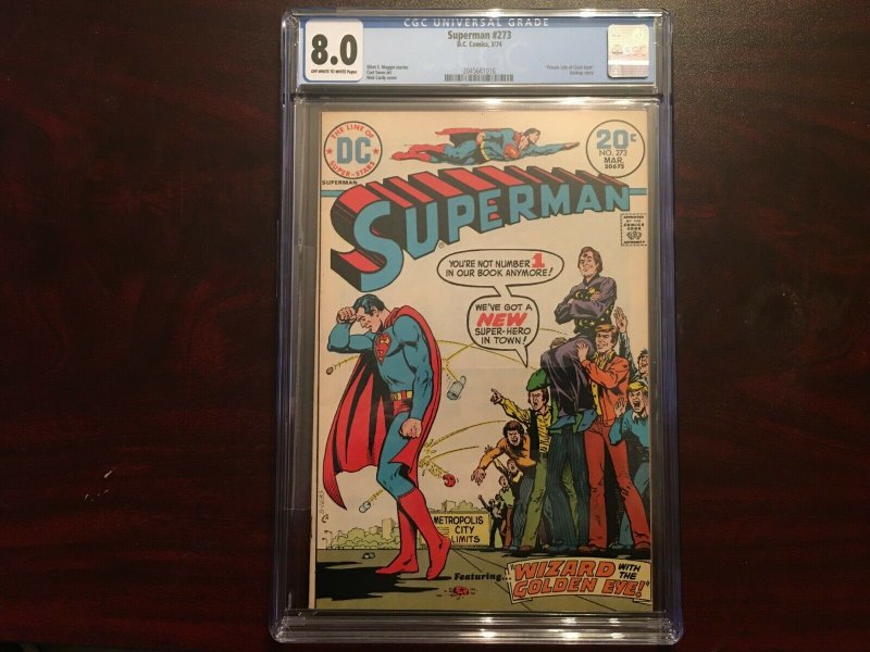 Superman # 273 CGC Graded 8.0 DC Comic Book Private Life of Clark Kent ...