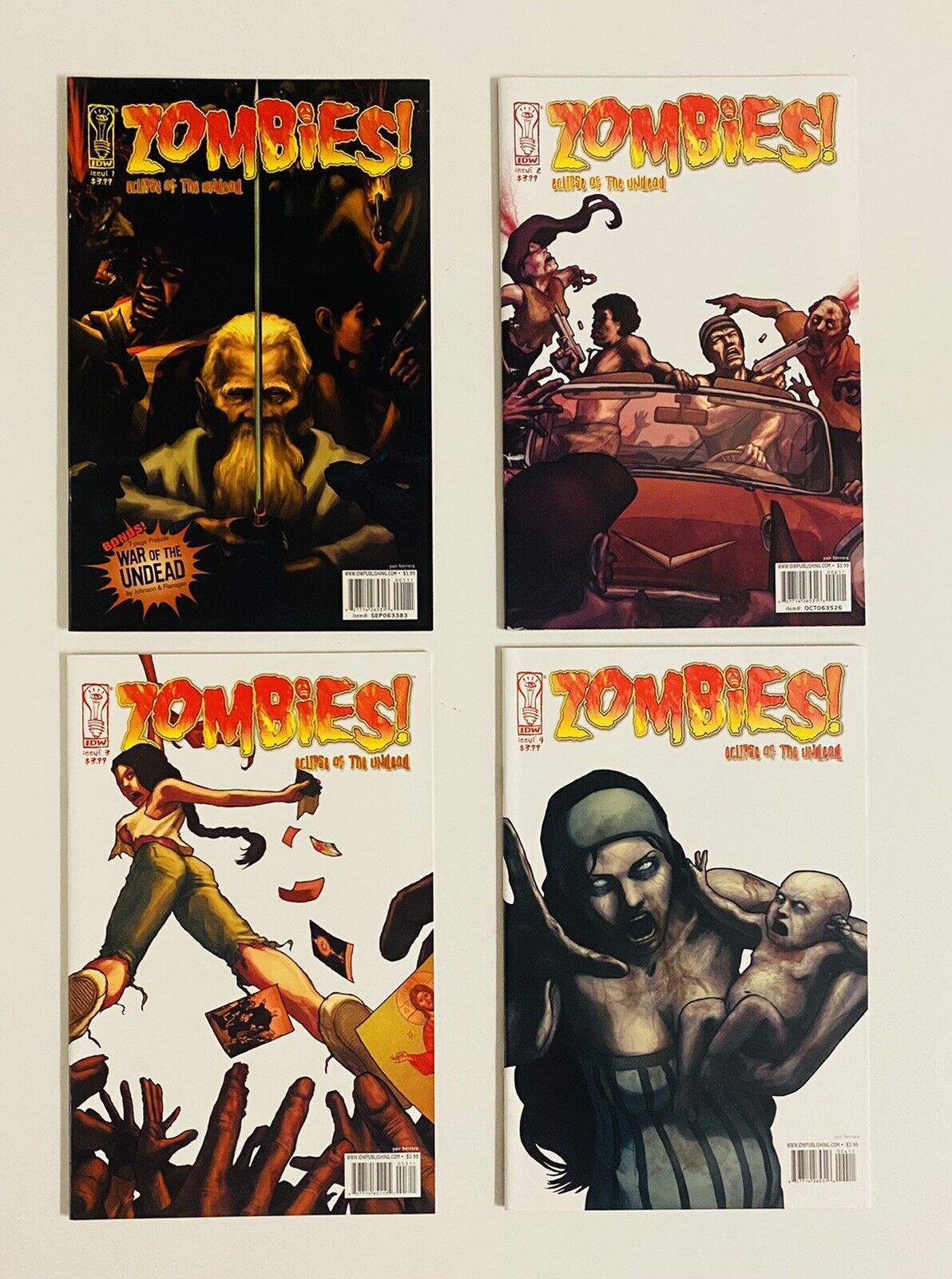 Lot x 4 ZOMBIES ECLIPSE #1 2 3 4 Complete IDW Comic 2006 UNREAD HIGH ...