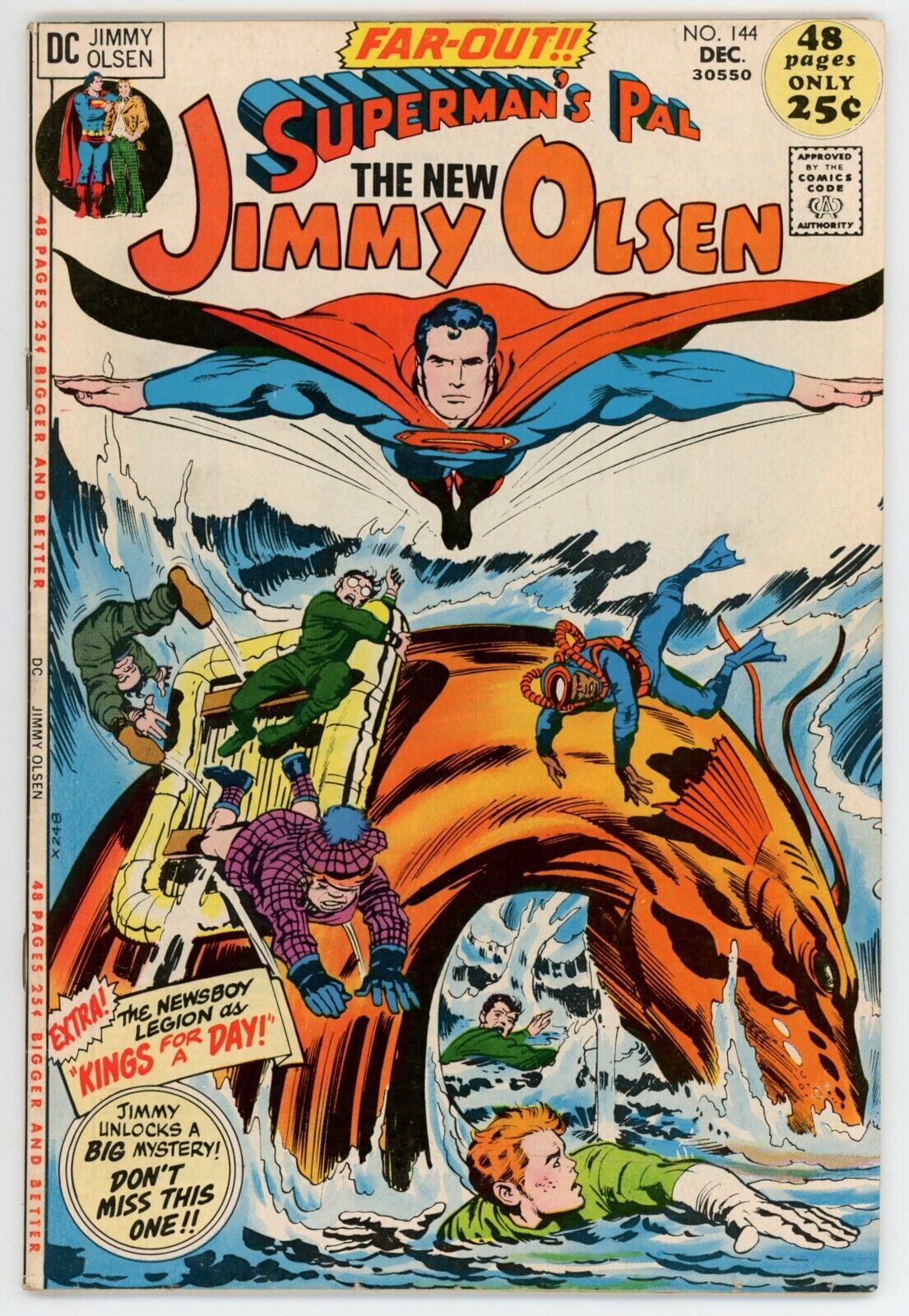 Superman’s Pal Jimmy Olsen #144 VFNM 9.0 DC 1971 Bronze Age Kirby 4th ...