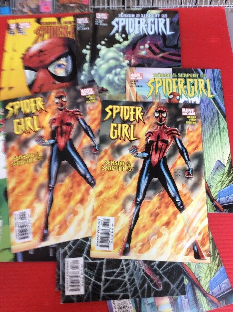SPIDER-GIRL #54,55,56,57,58,59 Season of the Serpent Set First Benjy ...