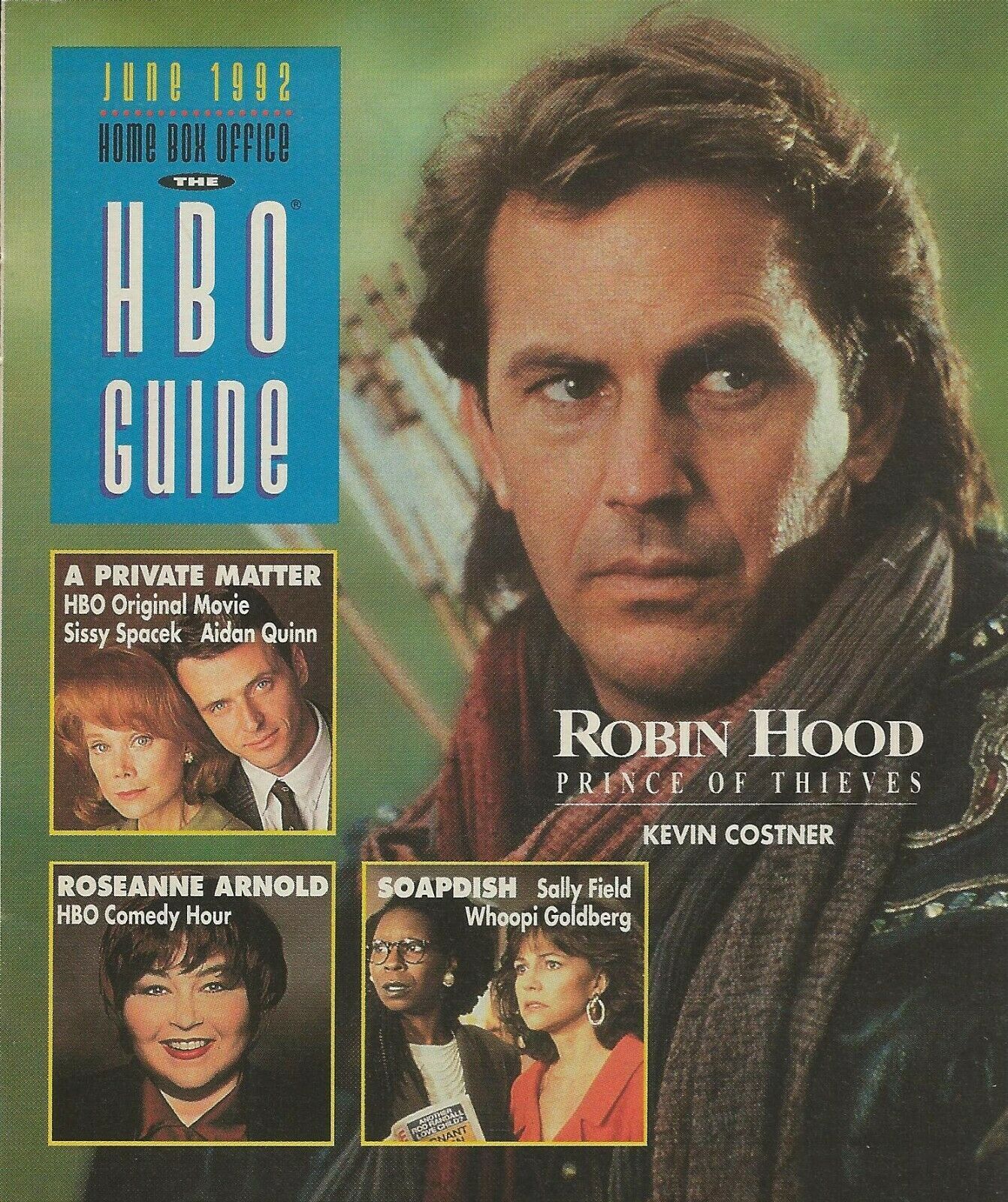 ORIGINAL Vintage June 1992 HBO Guide Magazine Robin Hood Naked Gun 2 1/ ...
