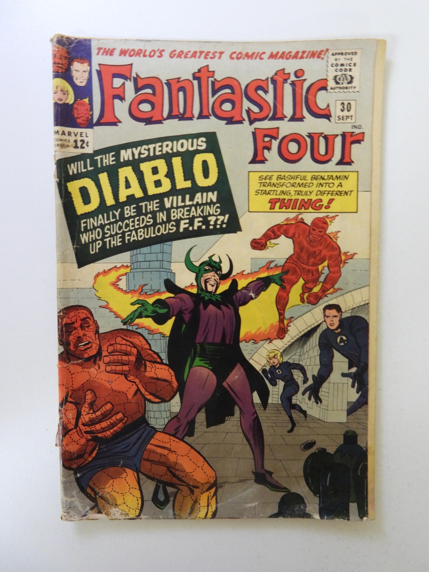 Fantastic Four #30 Fair condition moisture damage, cover detached both ...