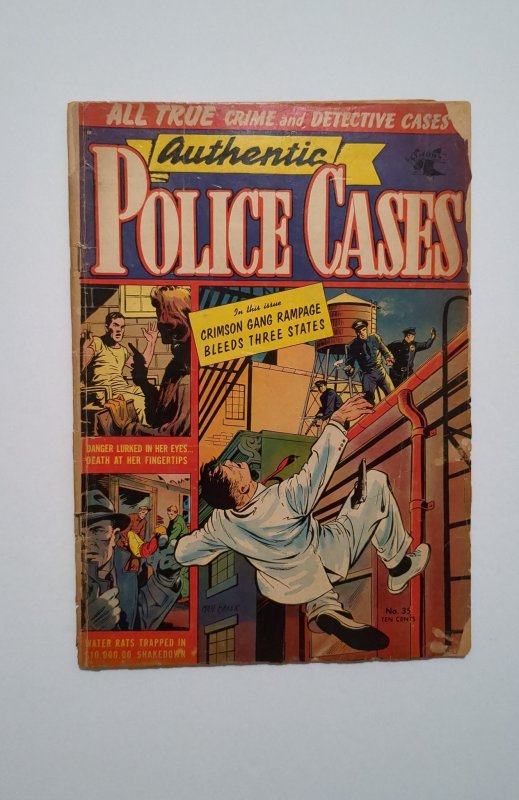 Authentic Police Cases #35 (1954) Good- 1.8 Matt Baker cover and art ...