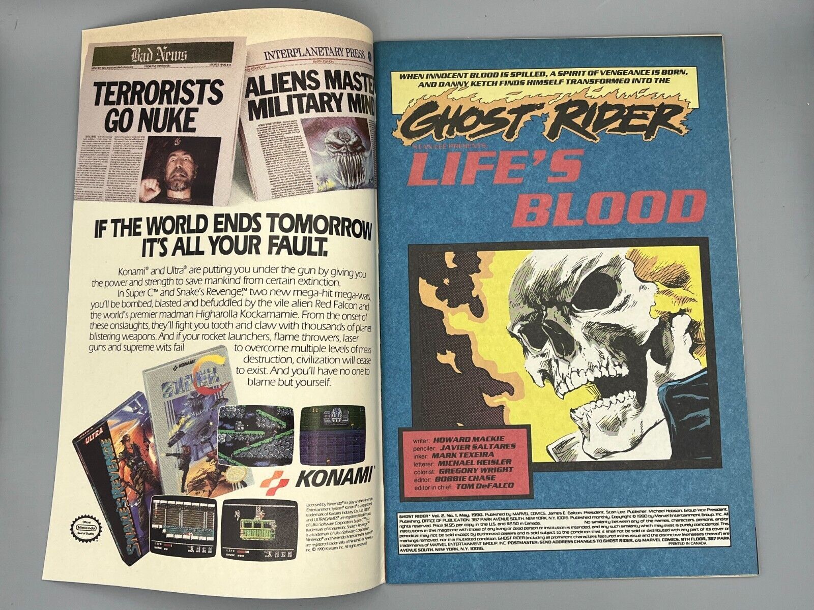 Ghost Rider Vol 2, #1 (1990) 1st DAN Ketch as Ghost Rider! NM- 9.2 ...