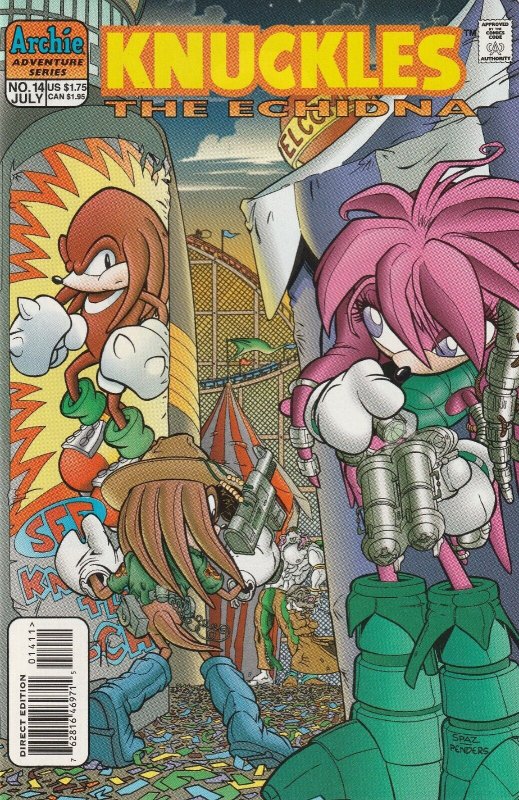 Knuckles The Echidna # 14 Cover A NM- Archie Adventure Series 1998 [BB ...