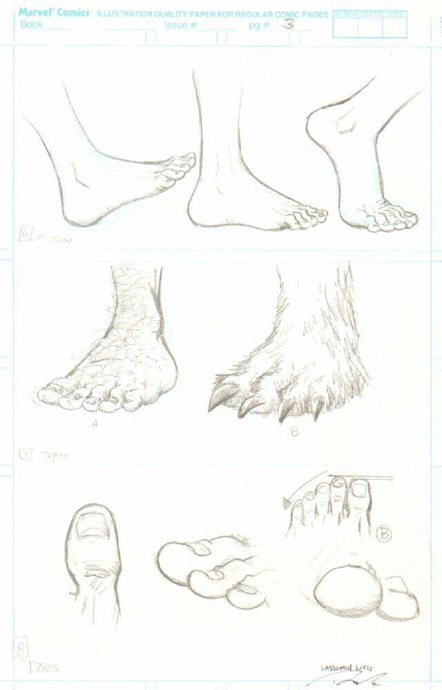 How to Draw Feet p.3 - Pencil - Signed art by Darick Robertson | Comic ...