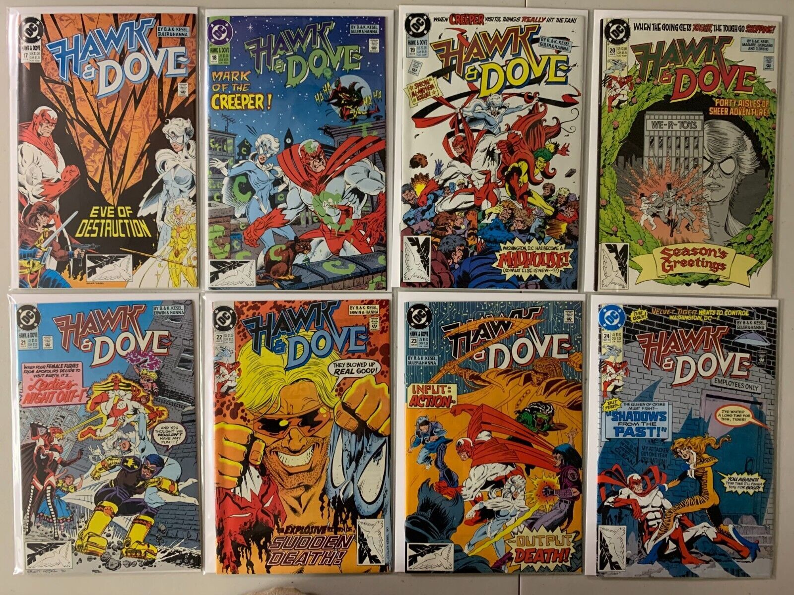 Hawk and Dove comics complete set #1-28 + 2 ann + free sample 31 diff ...