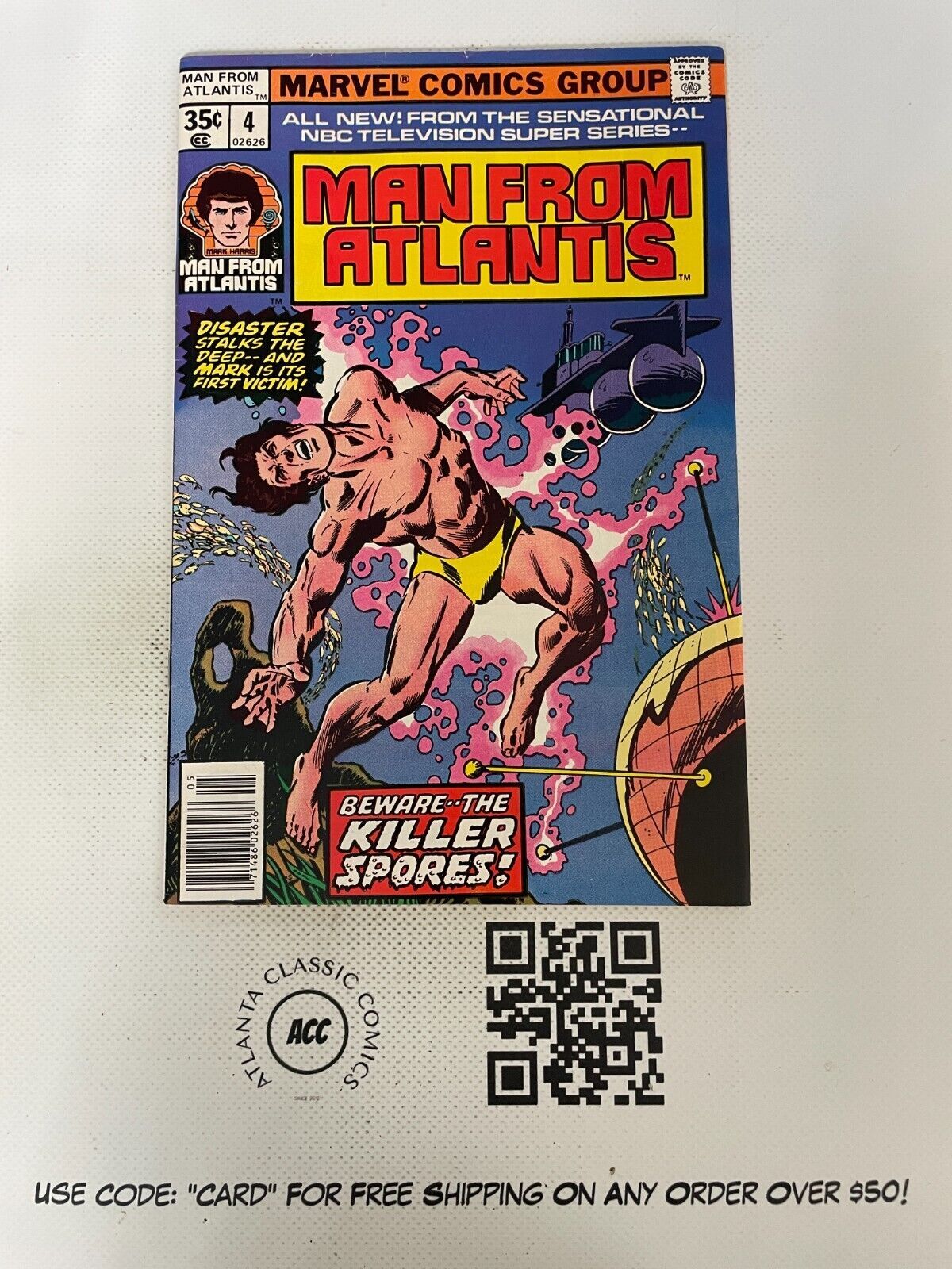 Man From Atlantis # 4 VF Marvel Comic Book NBC Television Super Series ...