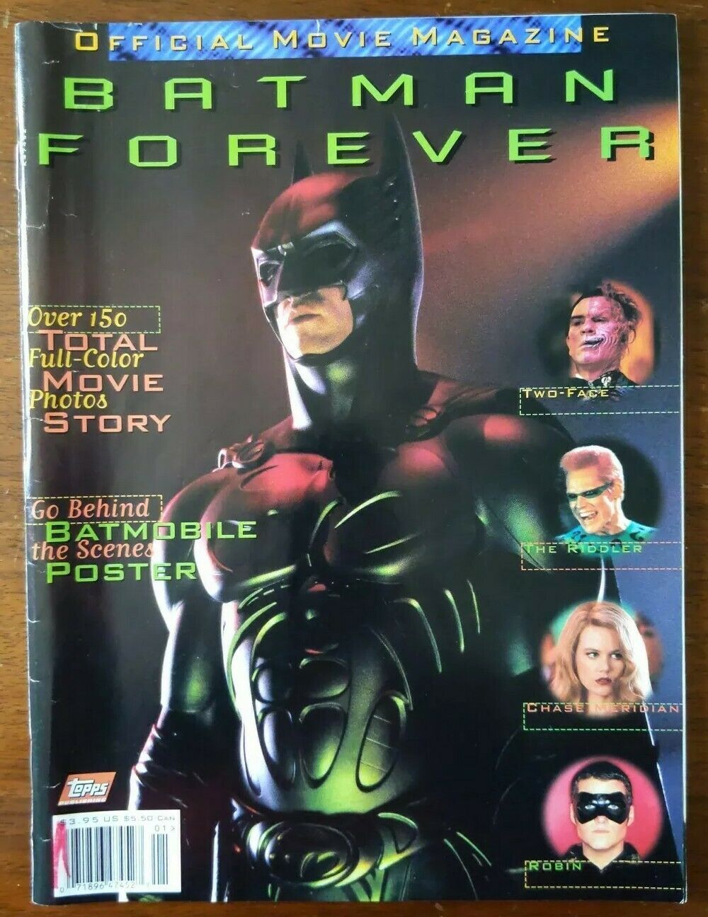 Batman Forever Official Movie Magazine Riddler Two Face Robin Val ...