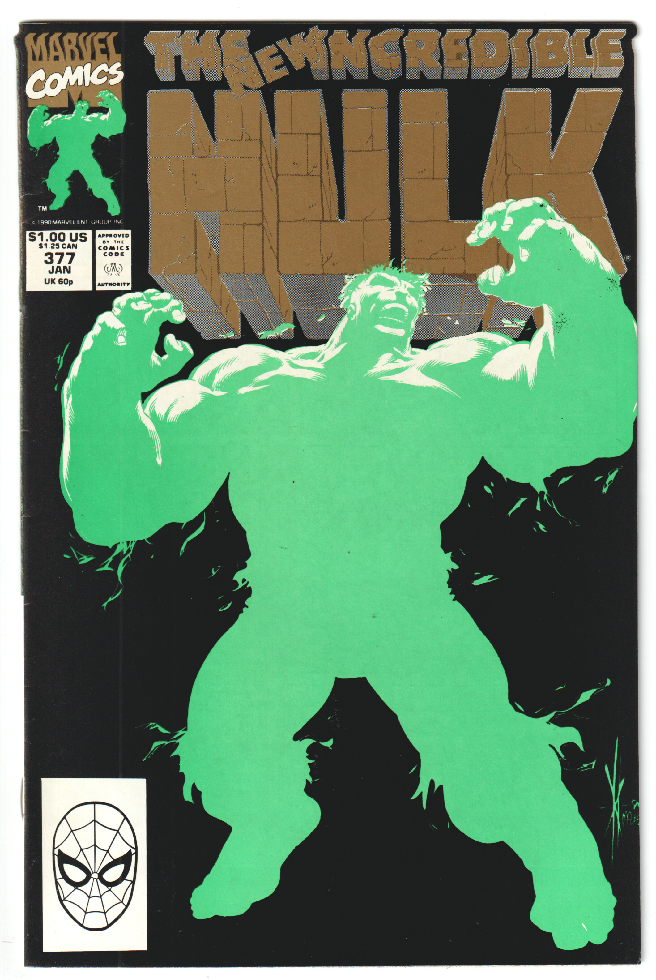 The Incredible Hulk #377 Second Print Cover (1991) | Comic Books ...