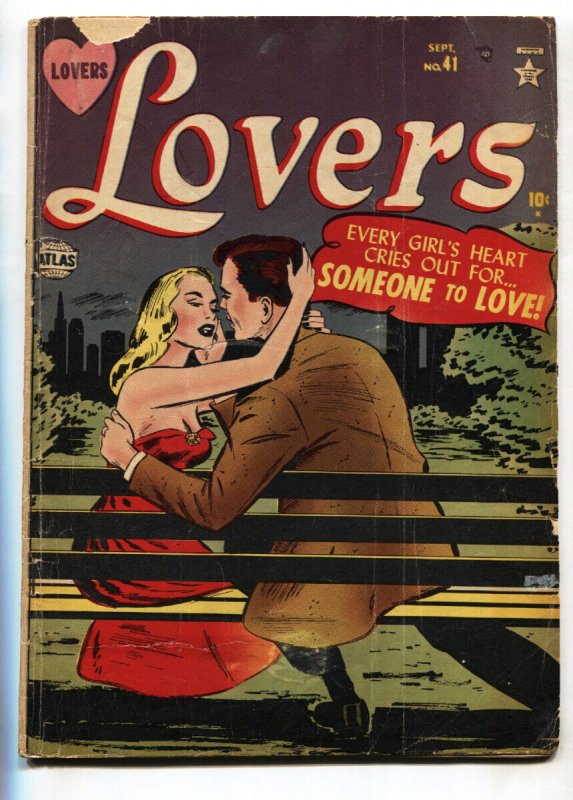 Lovers #41 1952-Wheelchair romance story Atlas Romance Comic- VG ...