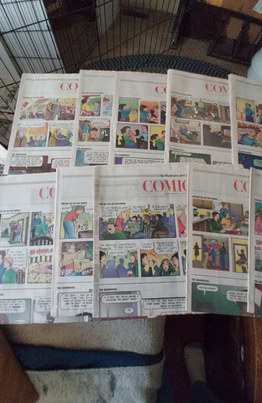 Lot of 10-count Newspapers 2002 Comics Pages (390 Total Different ...