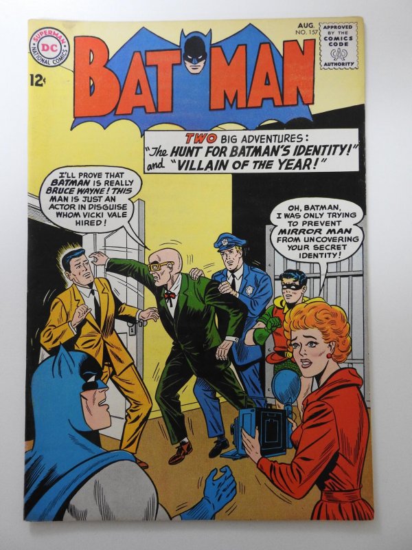 Batman #157 (1963) "Villain of The Year!" Gorgeous VF Condition ...