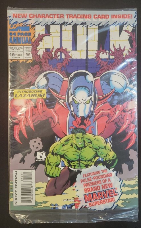 THE INCREDIBLE HULK #19 Annual 1993 First Appearance of Lazarus Marvel ...