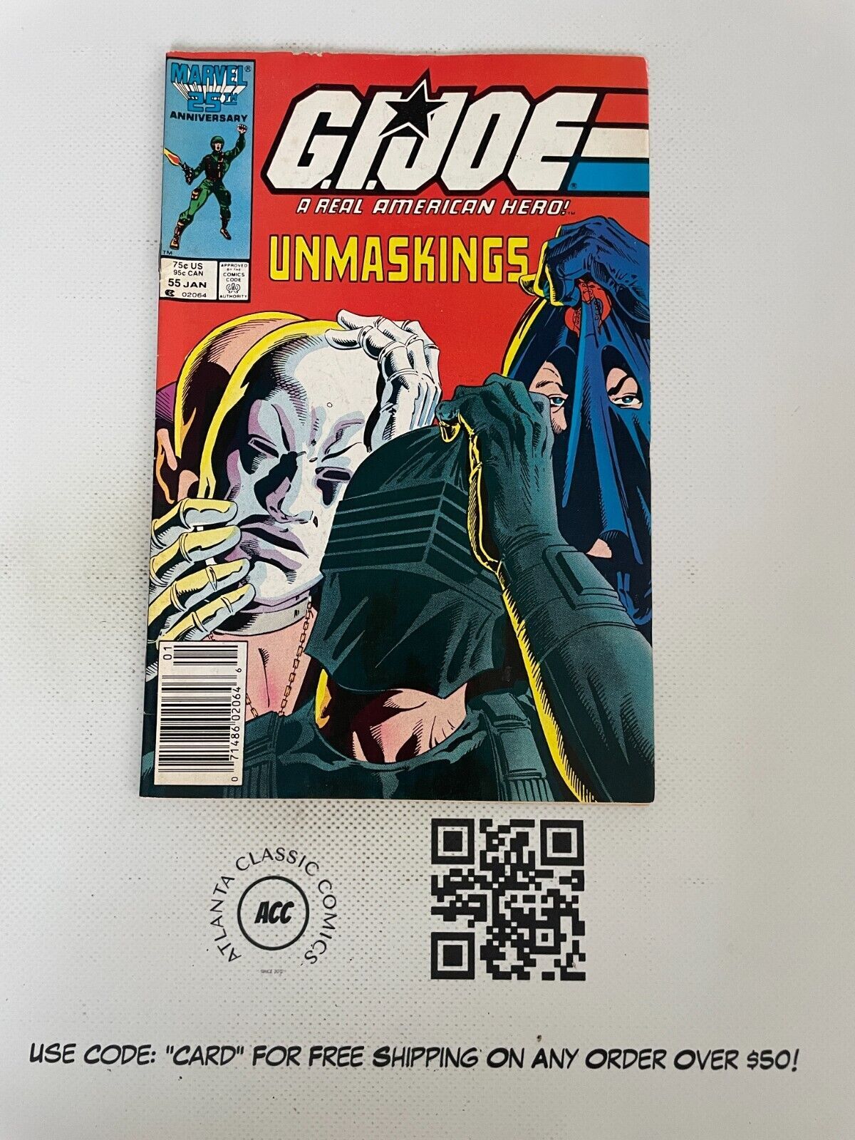G.I. Joe # 55 VF- Marvel Comic Book Duke Snake Eyes Cobra Duke Shadow ...
