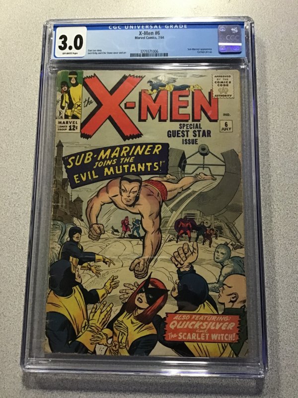 The X-Men #6 (1964) CGC 3.0, Rare Key! | Comic Books - Silver Age ...