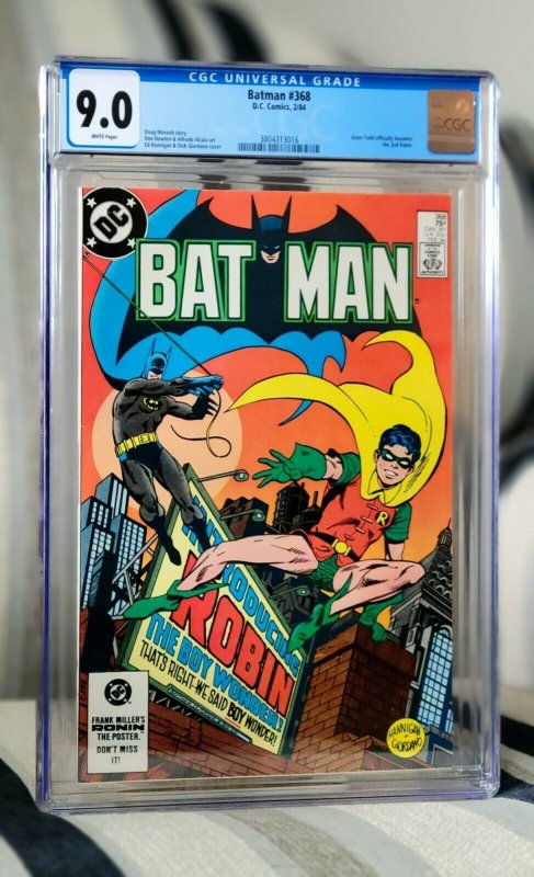 Batman #368 (1984) CGC Graded 9.0 Key Comic, Jason Todd Officially ...