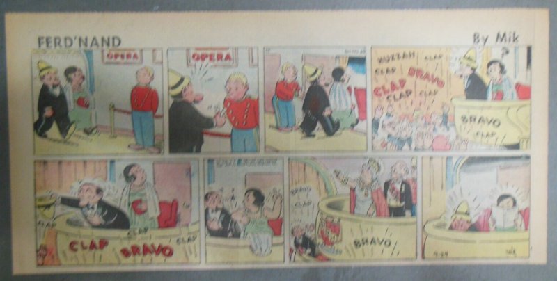 "Ferd'Nand" Sunday Page by Mik from 9/29/1957 Size: 7.5 x 15 inches ...