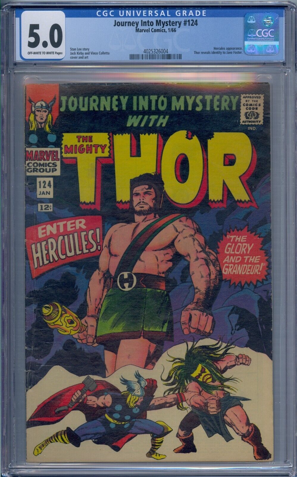 Journey Into Mystery #124 CGC 5.0 Thor Hercules Jack Kirby | Comic ...