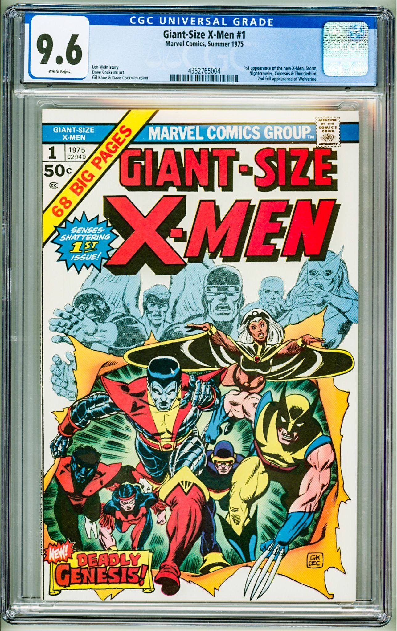 Giant-Size X-Men #1 (1975) CGC 9.6! 1st Appearance of the new X-Men ... Giant-Size X-Men #1 (1975) CGC 9.6! 1st Appearance of the new X-Men ...