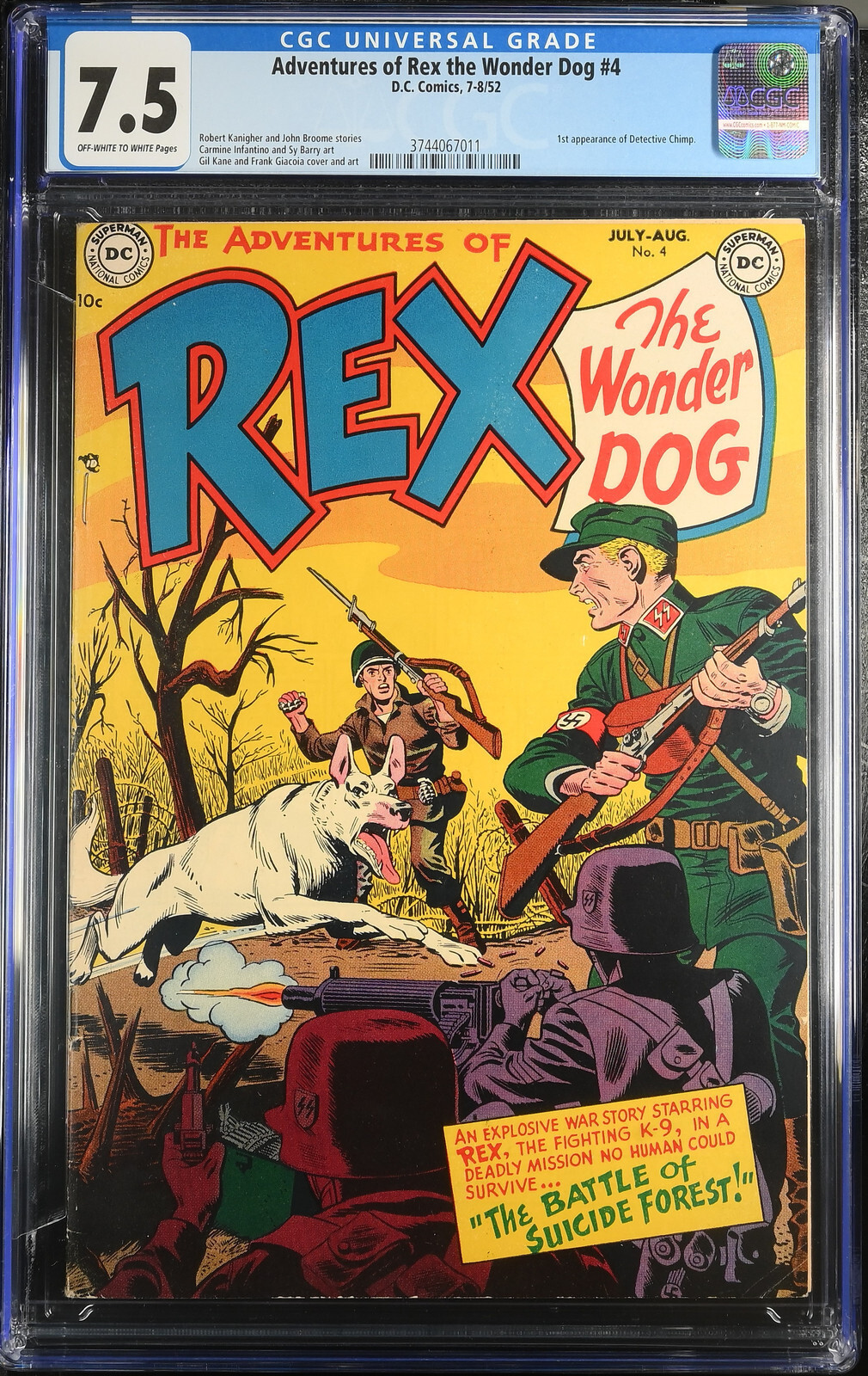 Adventures of Rex, the Wonder Dog #4 CGC 7.5 Very Fine-. 1st Detective ...