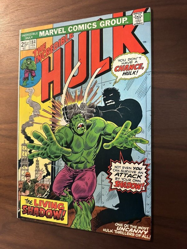 Incredible Hulk #184 VF Cover art by Herb Trimpe (Marvel 1975) MVS ...