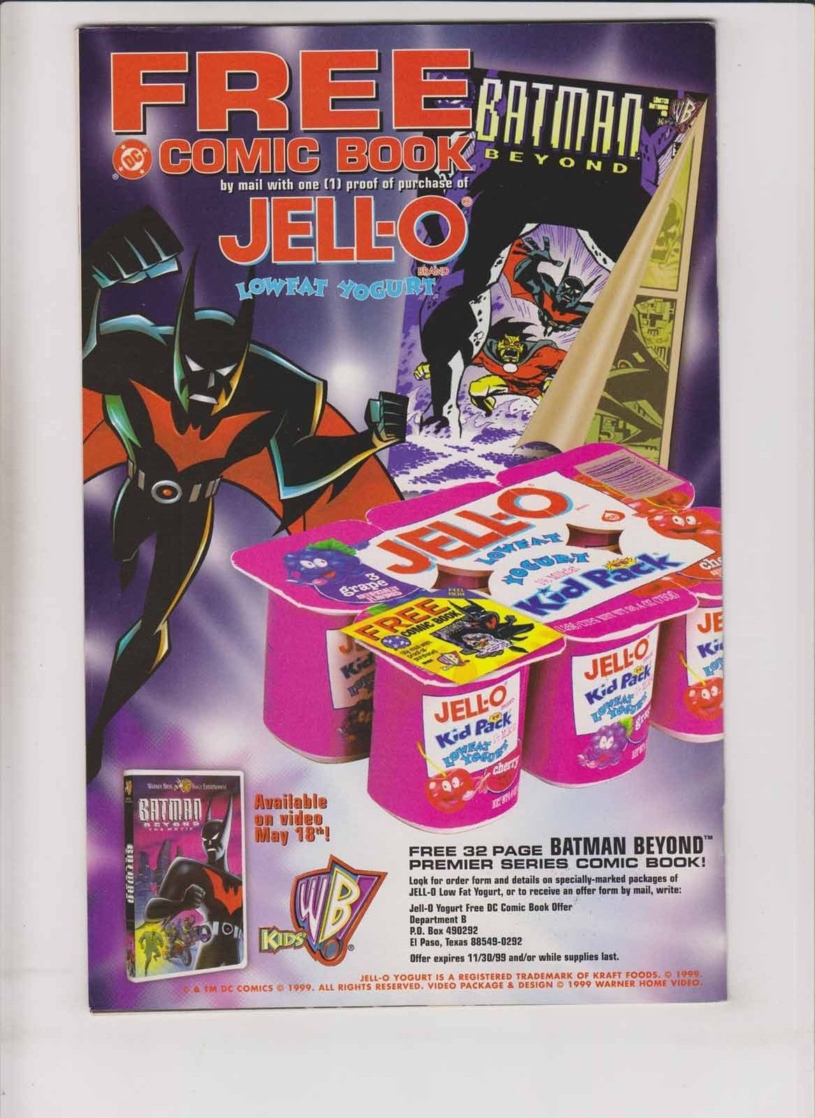 Batman Beyond #1 VF/NM free variant - special origin issue - wb kids ...