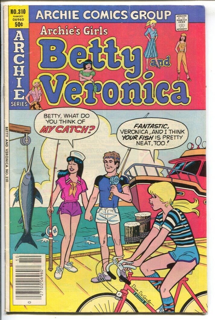 Archie's Girls Betty And Veronica #310 1981-fishing cover by Dan ...