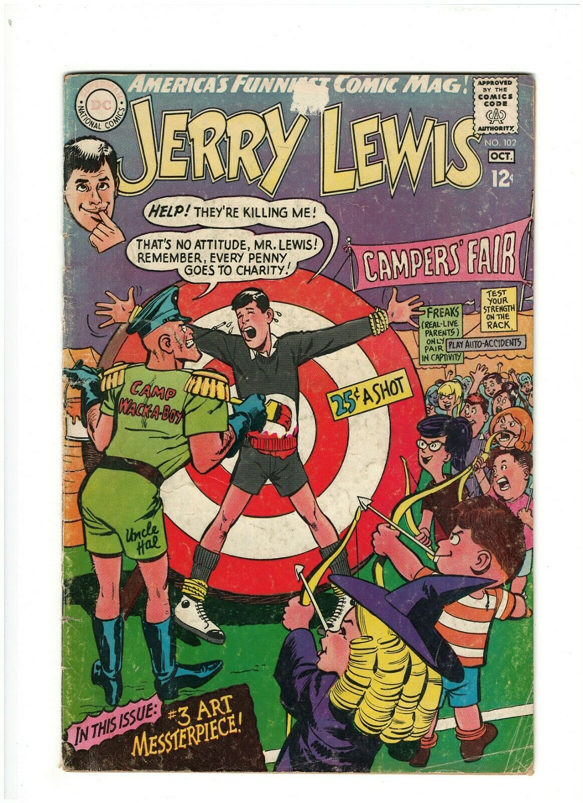 Adventures of Jerry Lewis #102 GD/VG 3.0 DC Comics 1967 Beatles Cameo ...