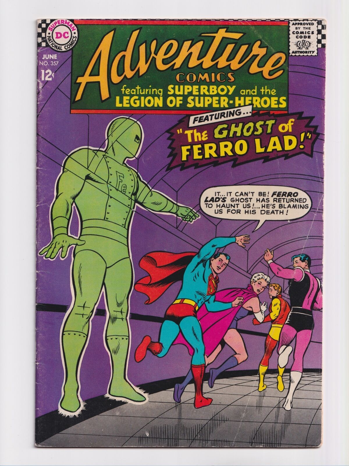 Adventure Comics #357 DC Comics 1967 Nice Copy VG+ Legion of Super ...