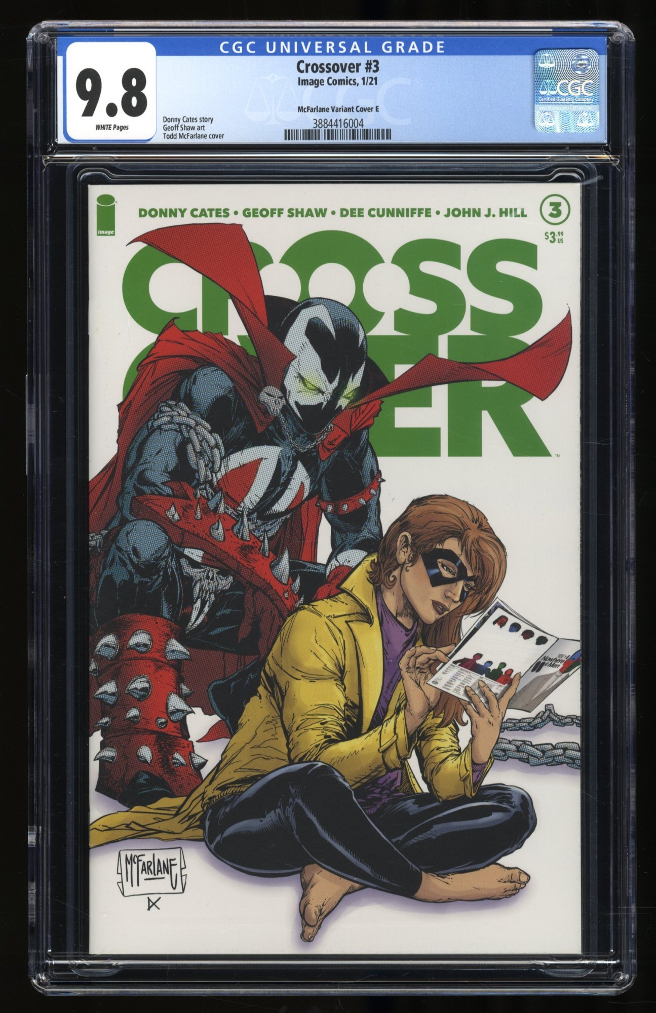 Crossover #3 CGC NM/M 9.8 White Pages McFarlane Cover E Variant Spawn ...