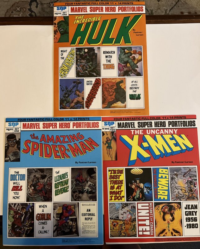 SQP 11x14 Marvel Superhero Portfolios X-men Hulk Spider-Man (12 Prints ...