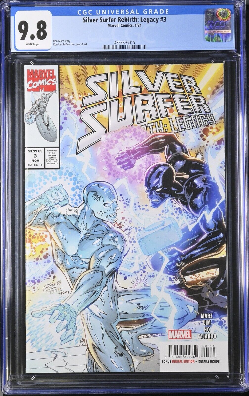 Silver Surfer Rebirth Legacy #3 CGC 9.8 Ron Lim Cover A Vs SS Black ...