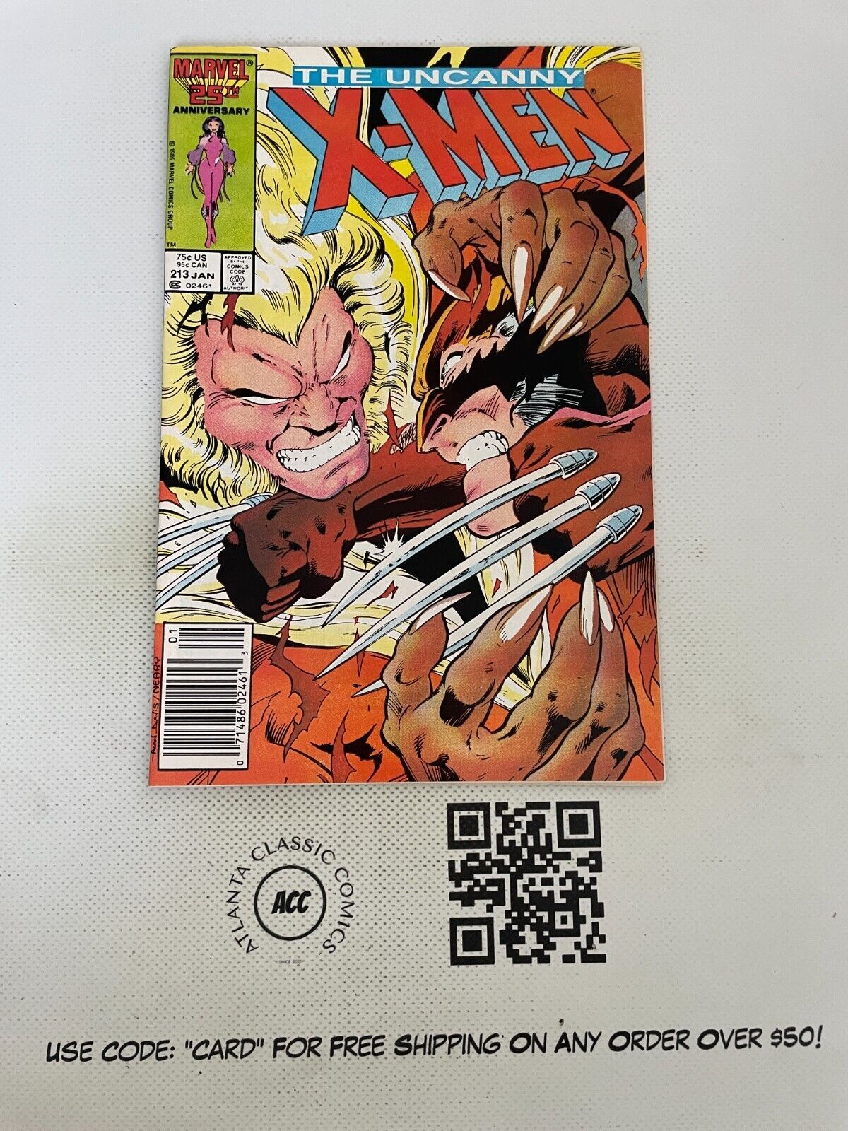 Uncanny X-Men # 213 NM Marvel Comic Book Wolverine Storm Sabretooth 23 ...