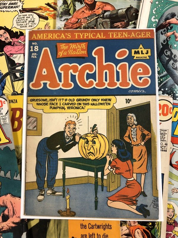 Archie #18 VG+ 4.5 golden age 1945 halloween cover MLJ magazine ...