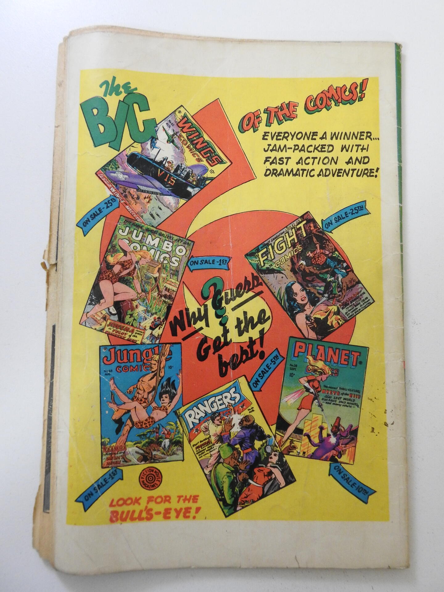 Planet Comics #38 (1945) GD-, GD Cond Double Cover 2 centerfold wraps ...
