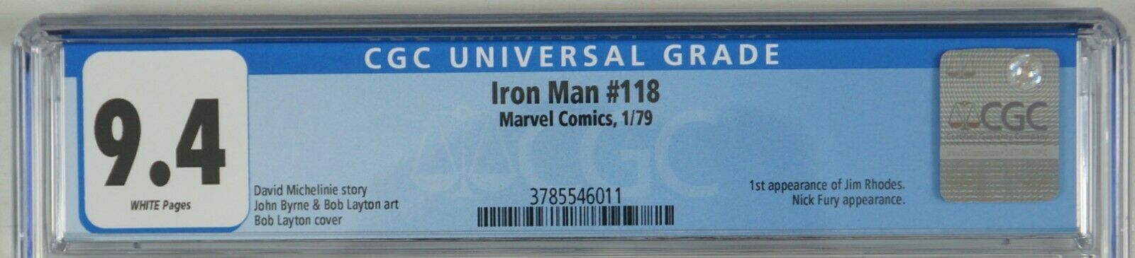 Iron Man #118 CGC 9.4 1st appearance of James Rhodes Rhodey - white ...