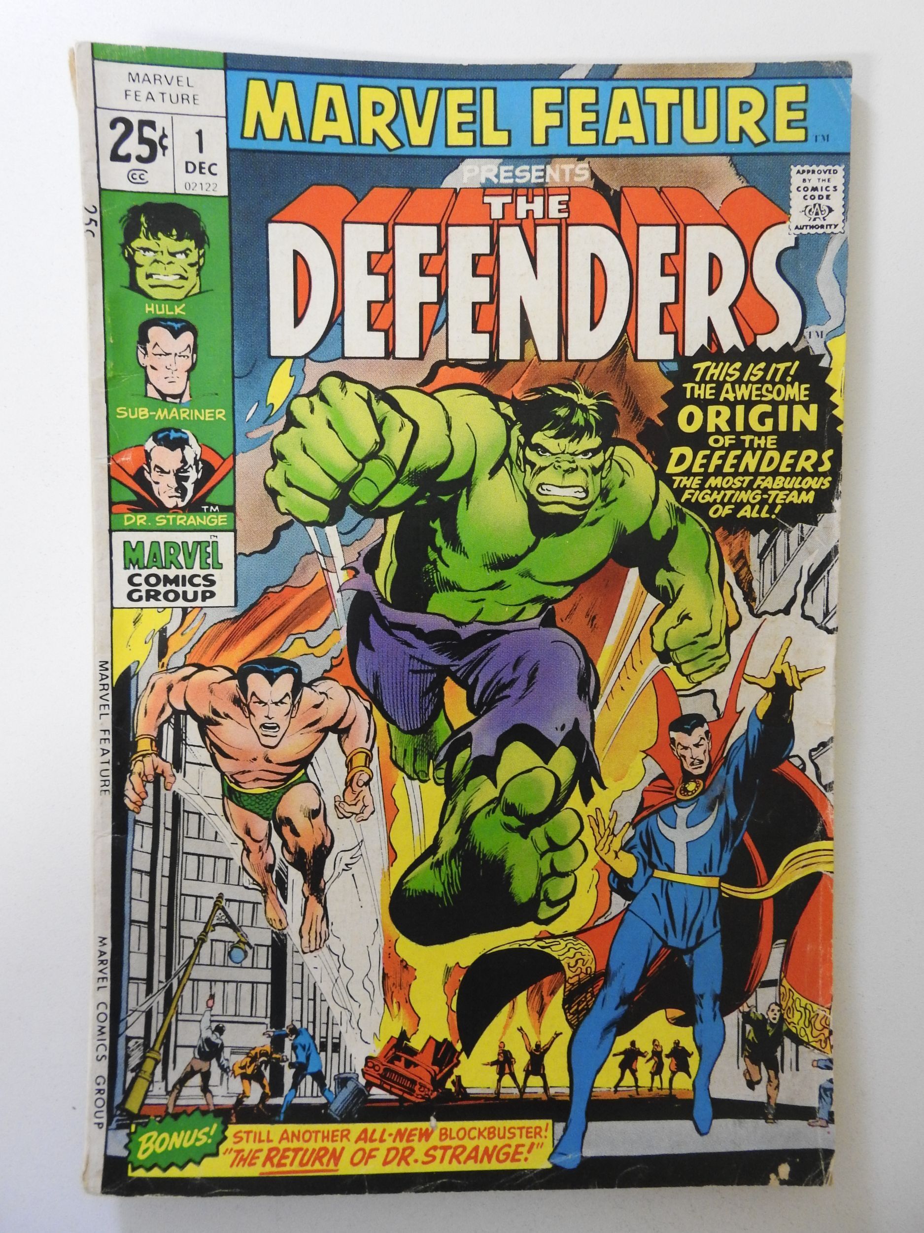 Marvel Feature #1 (1971) VG+ Cond 1st app of the Defenders! 1/2 in ...
