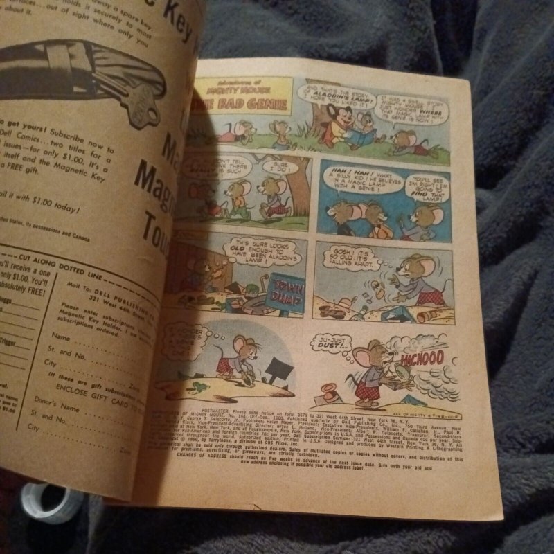 DELL Adventures of Mighty Mouse 1960 #148 Heckle & Jeckle silver age ...