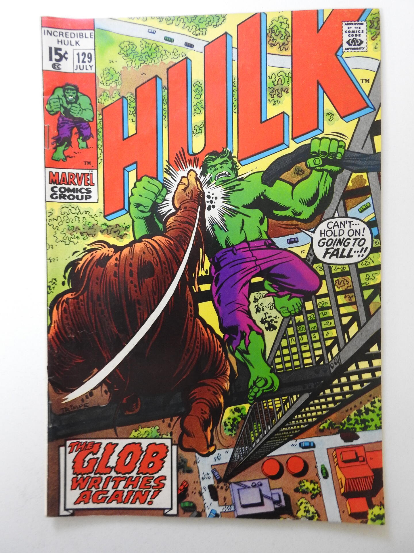 The Incredible Hulk #129 (1970) vs The Glob! VG+ Condition! | Comic ...