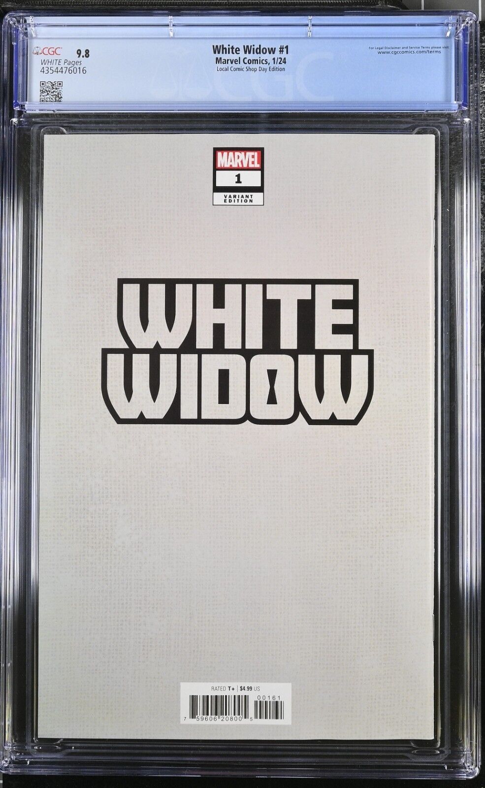 White Widow #1 CGC 9.8 Local Comic Shop Day Edition Marvel 2023 LCSD ...