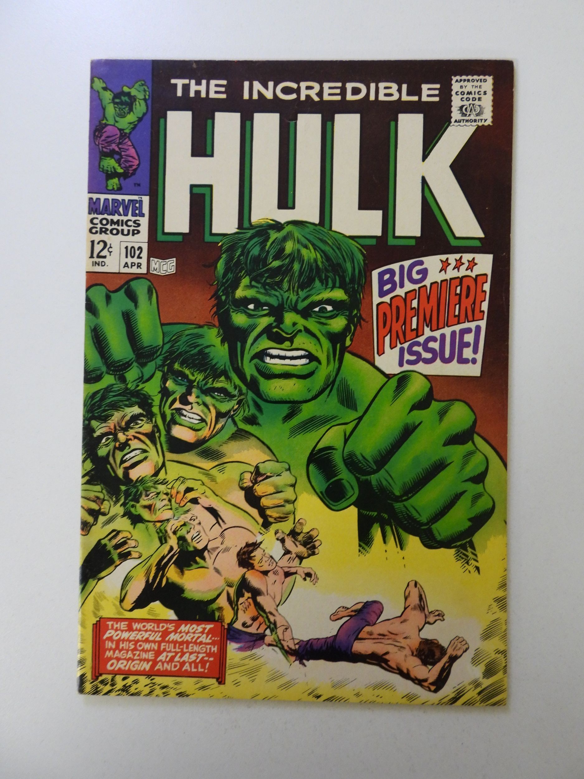 The Incredible Hulk #102 (1968) FN condition "stains back cover ...
