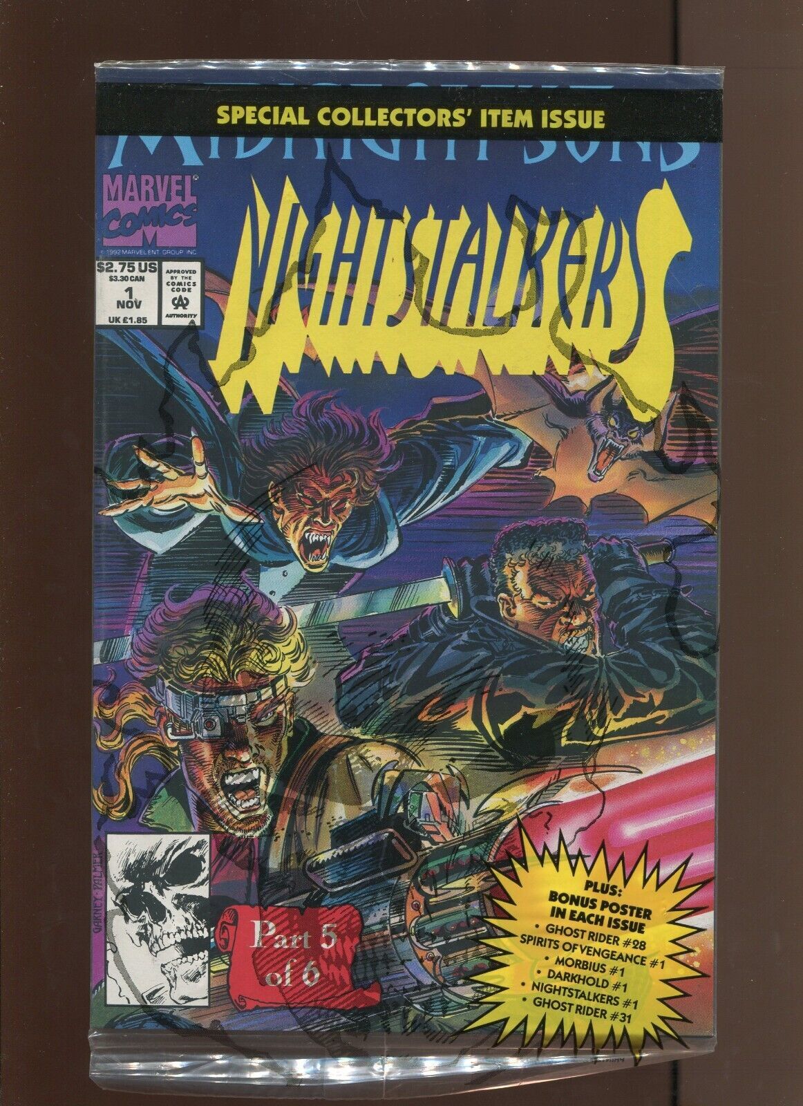 Nightstalkers #1 - 1st Solo Series/Polybagged With Poster! (9.2) 1992 ...