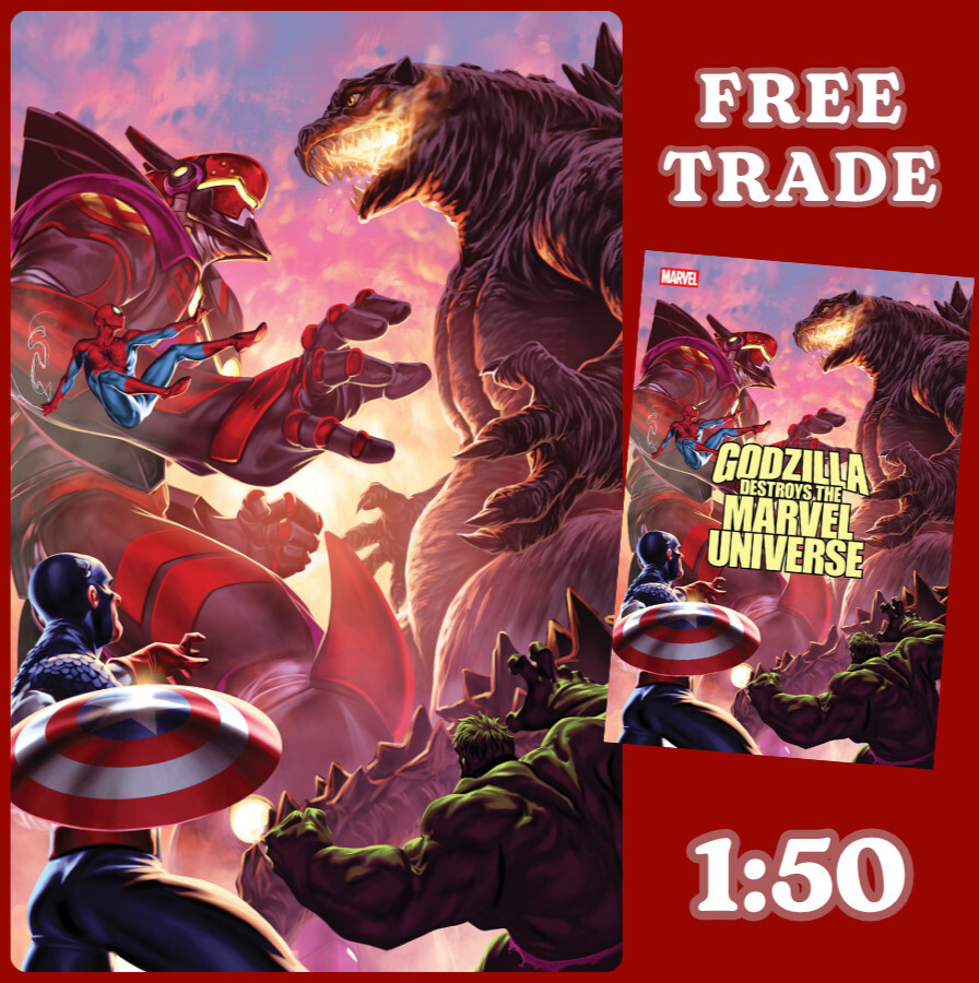 Godzilla Destroys the Marvel Universe #5 ? Mark Brooks Virgin Variant ...