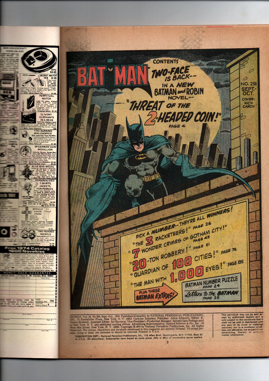 Batman #258 - 1st Arkham Asylum - KEY - Joker - Two-Face - 1974 - VF+ ...