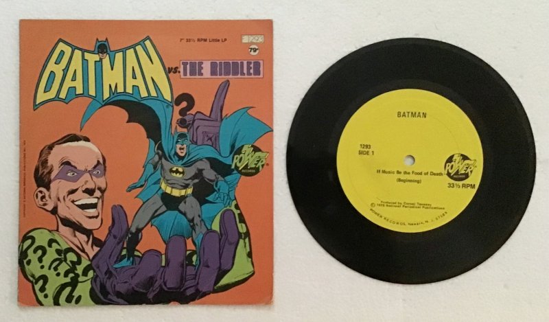 Batman: “Batman vs. the Riddler” Record, F1293, 33 1/3 RPM | Comic ...