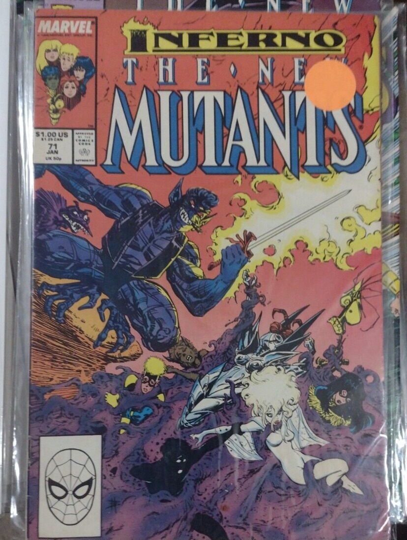 NEW MUTANTS # 71 1988 marvel inferno+ limbo magik illyana darkchilde N ...
